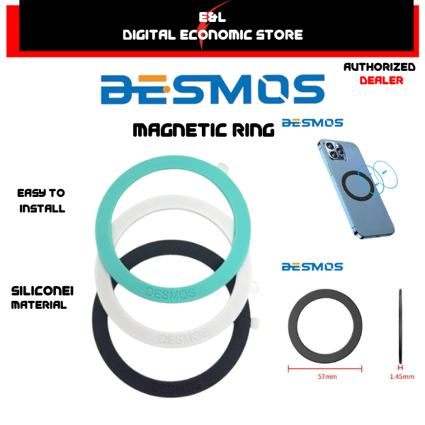 DESMOS DM 8986 Magnetic Metal Strong Sticker Magnetic Charging Ring for ...