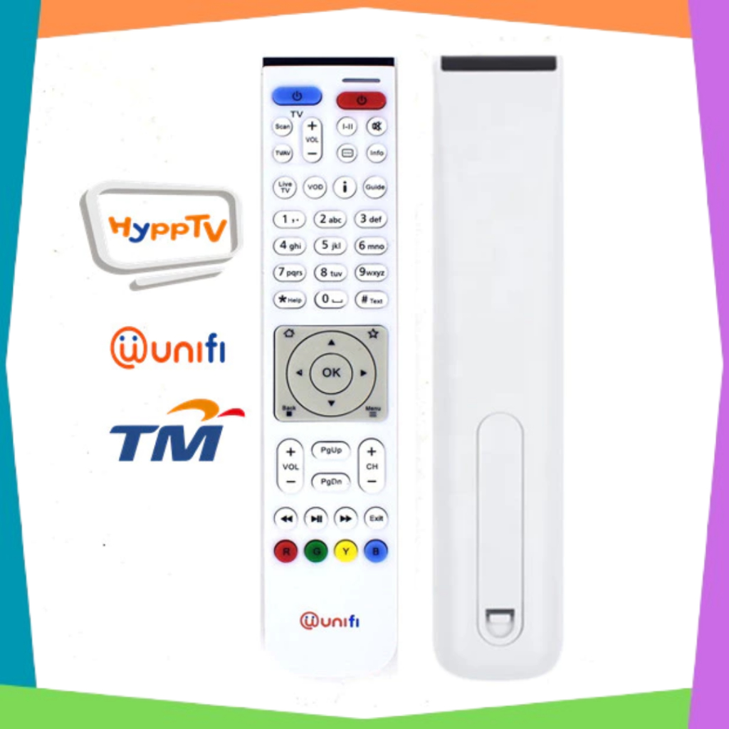 Remote Control For HyppTV Box - Unifi TV EC6106V5 EC6108V8 EC2108E/Alat ...