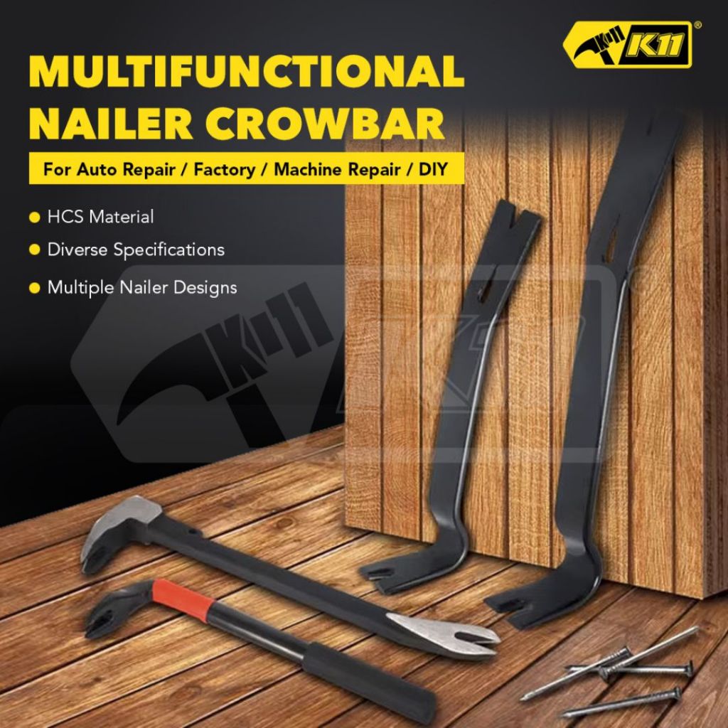 Multifunctional Nailer Crowbar Set | Heavy-Duty Pry Bar & Nailing Tool ...