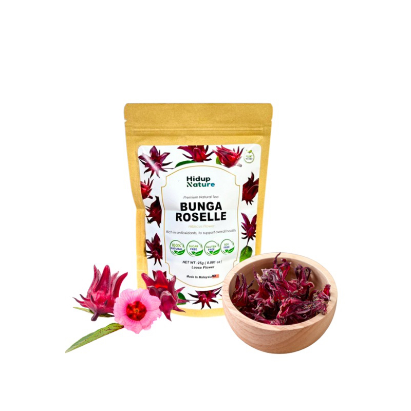 Bunga Roselle Organic dan Bersih 25g | Hibiscus Flower Organic and ...