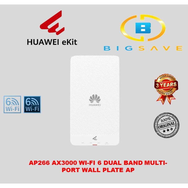 HUAWEI EKIT AP266 AX3000 WI-FI 6 DUAL BAND MULTI-PORT WALL PLATE ACCESS ...