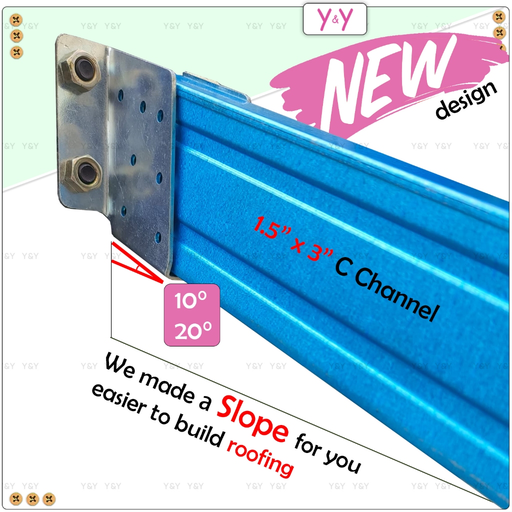 Y&Y Eco C Channel Roofing Wall Mount Slope Bracket / U Connector ...
