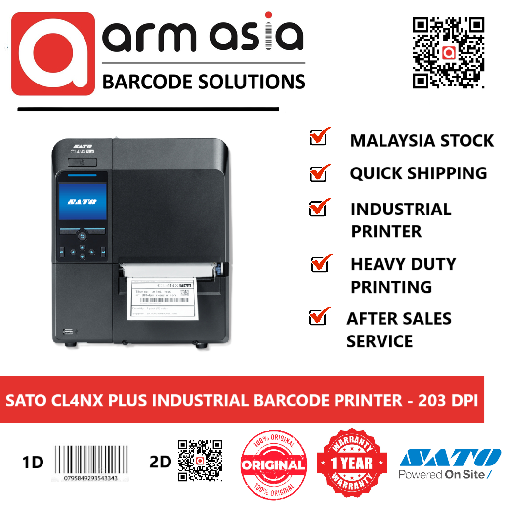 SATO CL4NX PLUS INDUSTRIAL BARCODE PRINTER - 4" / 203dpi | Shopee Malaysia
