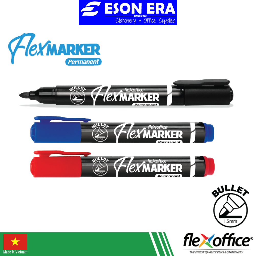 Flexoffice Flexmarker Permanent Marker Bullet 1.5mm FO-PM03 | Shopee ...