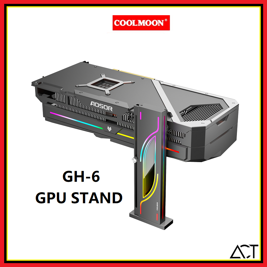 Coolmoon CM-GH6 GPU Holder Stand 5V ARGB 3Pin GPU Support Holder ...