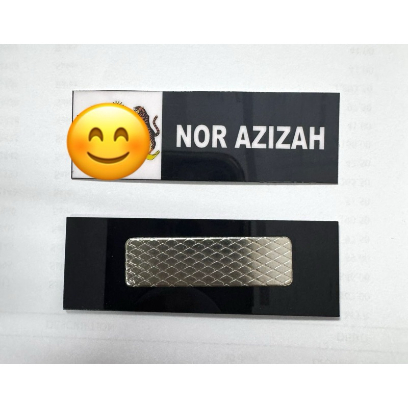 NAME TAG BERLOGO BARU (7.5cm X 2.5cm) | Shopee Malaysia