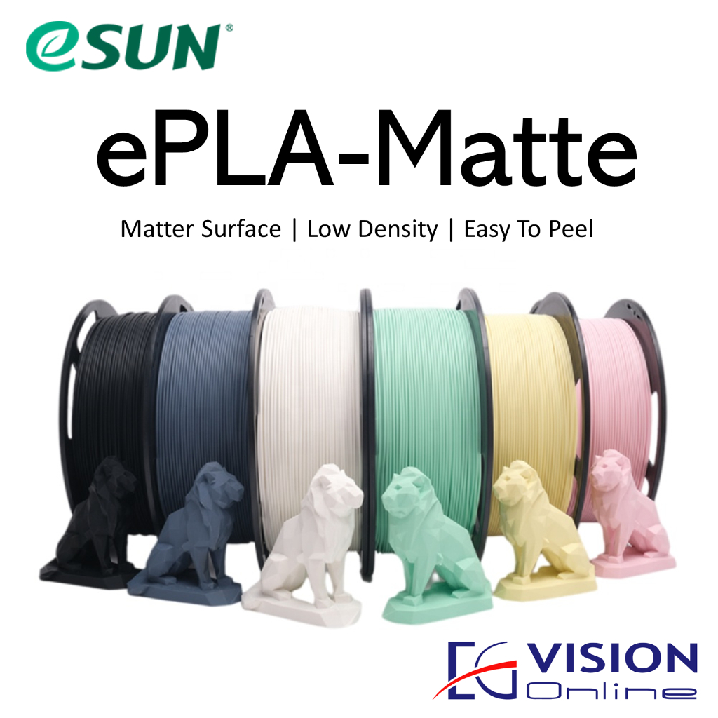 [ Local ] eSUN ePLA-Matte Series Filaments 1KG 1.75MM | 3D Printers | High Quality | PLA | Matte ...