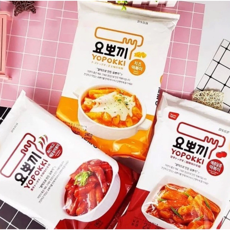 HALAL YOPOKKI TOPOKKI KOREAN RICE CAKE ORIGINAL/SPICY/CHEESE FLAVOUR ...