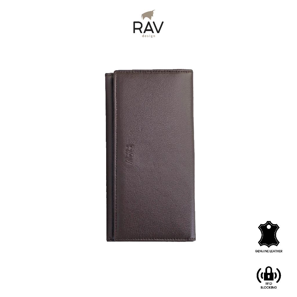 RAV DESIGN Men's Leather Long Wallet with RFID Blocking RVW761-G4-41990 ...