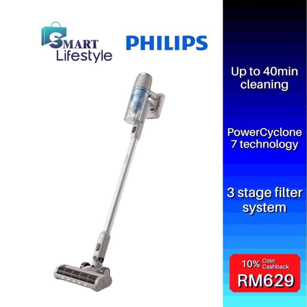 Philips Cordless Stick Vacuum Cleaner with 3 Layer Filtration XC2011/61 ...