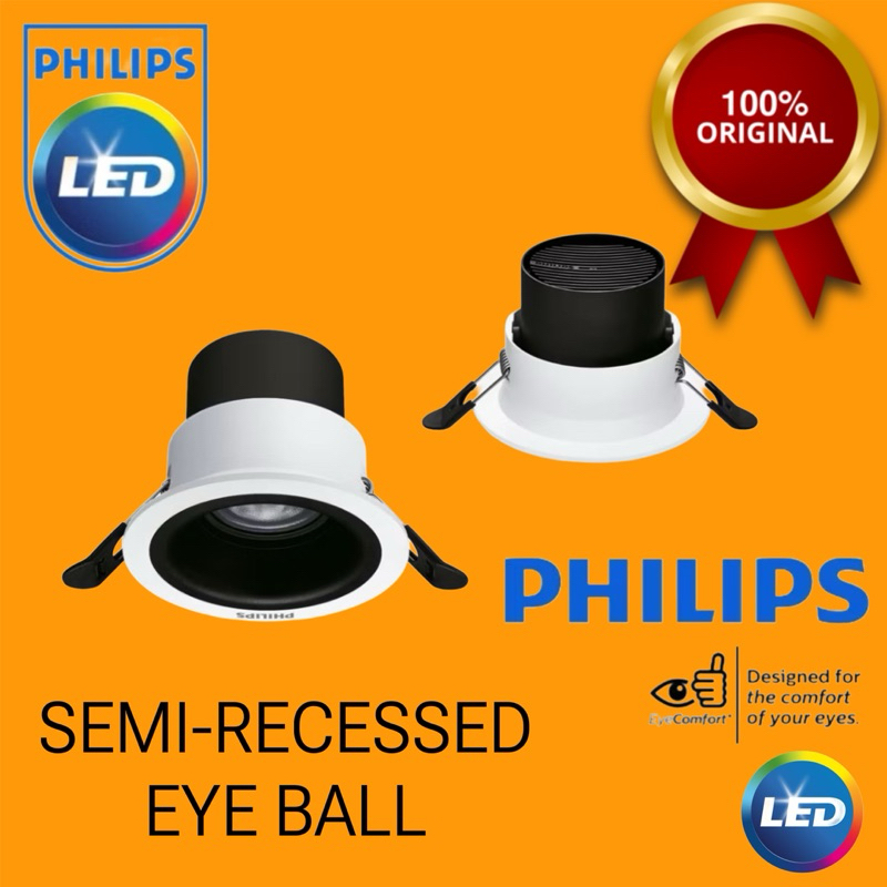 (NEW) PHILIPS LED Semi-Recessed G2 24 Degrees Fixed Head | Rotate Head ...