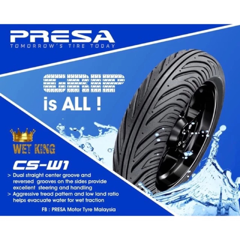 MAXXIS PRESA WET KING TUBELESS TAYAR TYRE TIRE TAPIS AIR RACING NVX ...