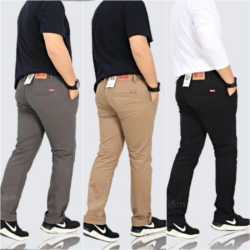 SELUAR SLACK UNQ SLIM FIT PANTS KAIN COTTON STRETCHABLE 28-40 | Shopee ...