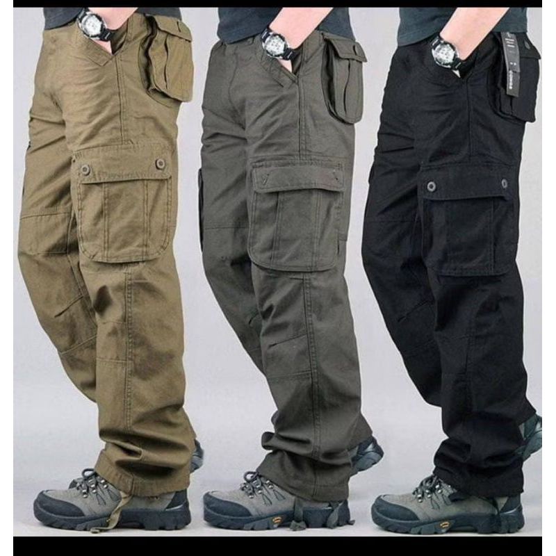 seluar cargo six poket straight leg kain stretchable dgn terbaik ...