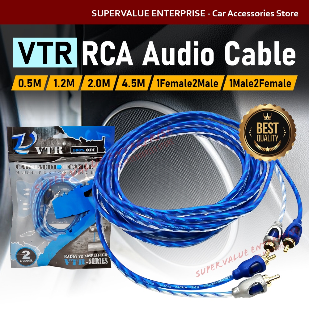 VTR Car Audio Stereo Amplifier Speaker RCA Cable Audio RCA Kabel RCA ...