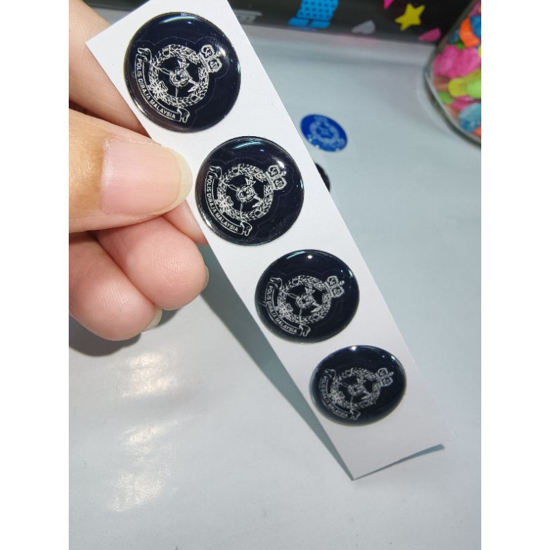 (Accessories Only) 10 pieces/ set Logo Pdrm sticker + Epoxy for ...