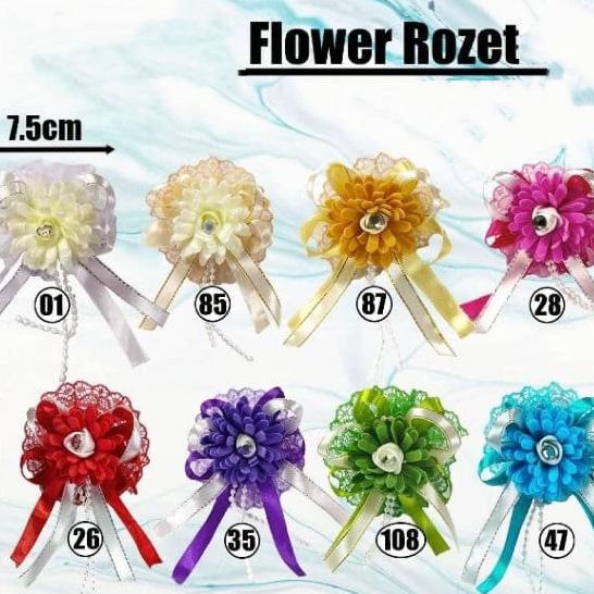Bunga Rozek / Rozet Flower / Bunga Kendarat Bunga Dada / Flower Corsage ...