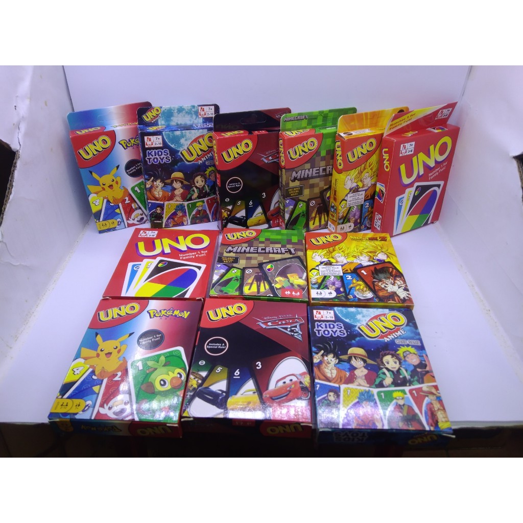 UNO POKEMON ASIA , Number 1For Family Fun , UNO Anime Card Game , Cars3 ...