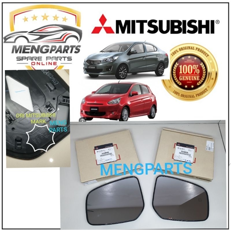 ORIGINAL MITSUBISHI MIRAGE A03 ATTRAGE A13A SIDE MIRROR GLASS CERMIN ...