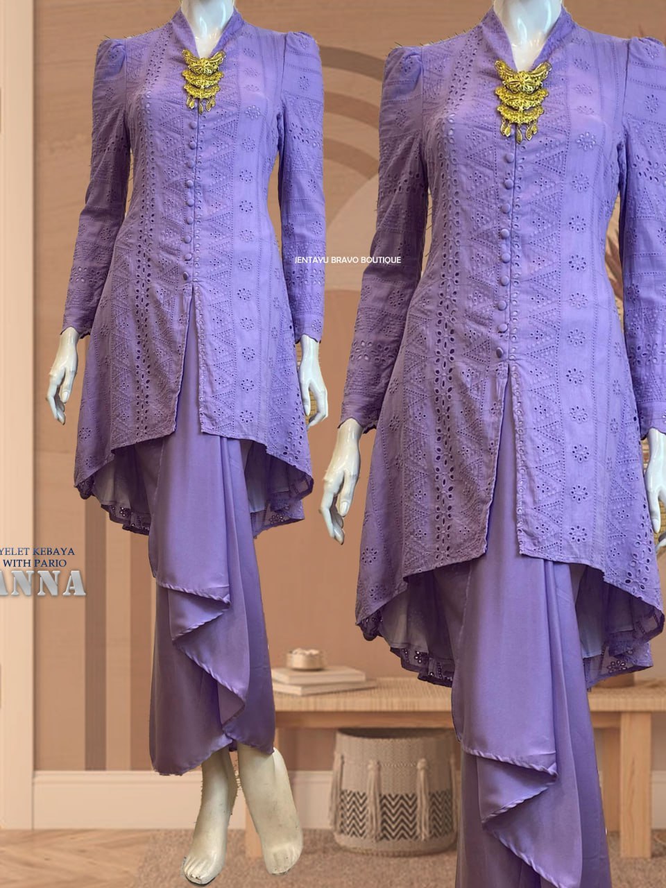 Kurung Modern - Kebarung Moden Eyelet AYANNA With Pario ( Small Cutting ...