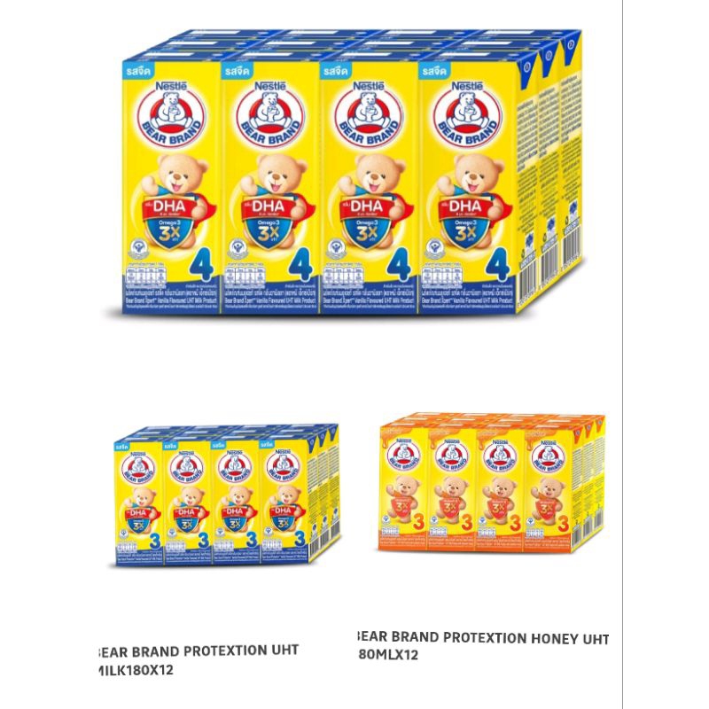 HALAL BEAR BRAND UHT MILK (180ML x 12 PCS / PACK) MADE IN THAILAND | Shopee Malaysia