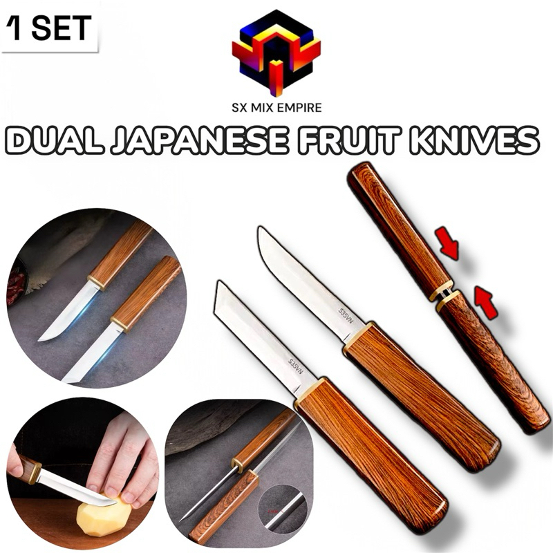 New Japanese chef's knife Fruit double knife Multi-purpose stainless ...