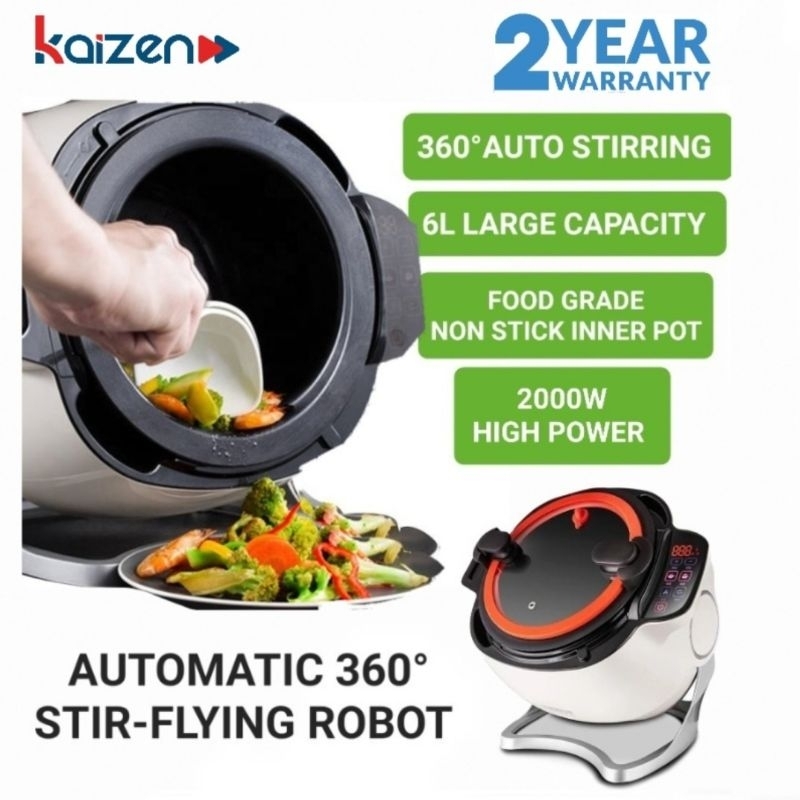 📣KAIZEN STORE MALAYSIA📣 360°Automatic Cooking Machine Intelligent Robot ...