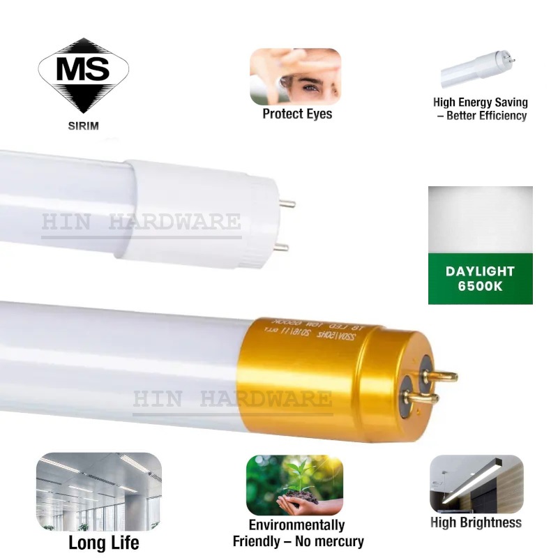 HIN SIRIM T8 LED TUBE 4FT/2FT Wall Ceiling Lightning / 4FT/2FT Single ...