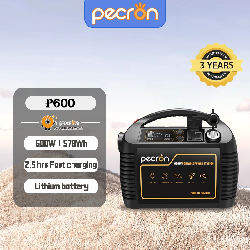 PECRON portable power supply P600 578Wh 600W camping self -driving ...