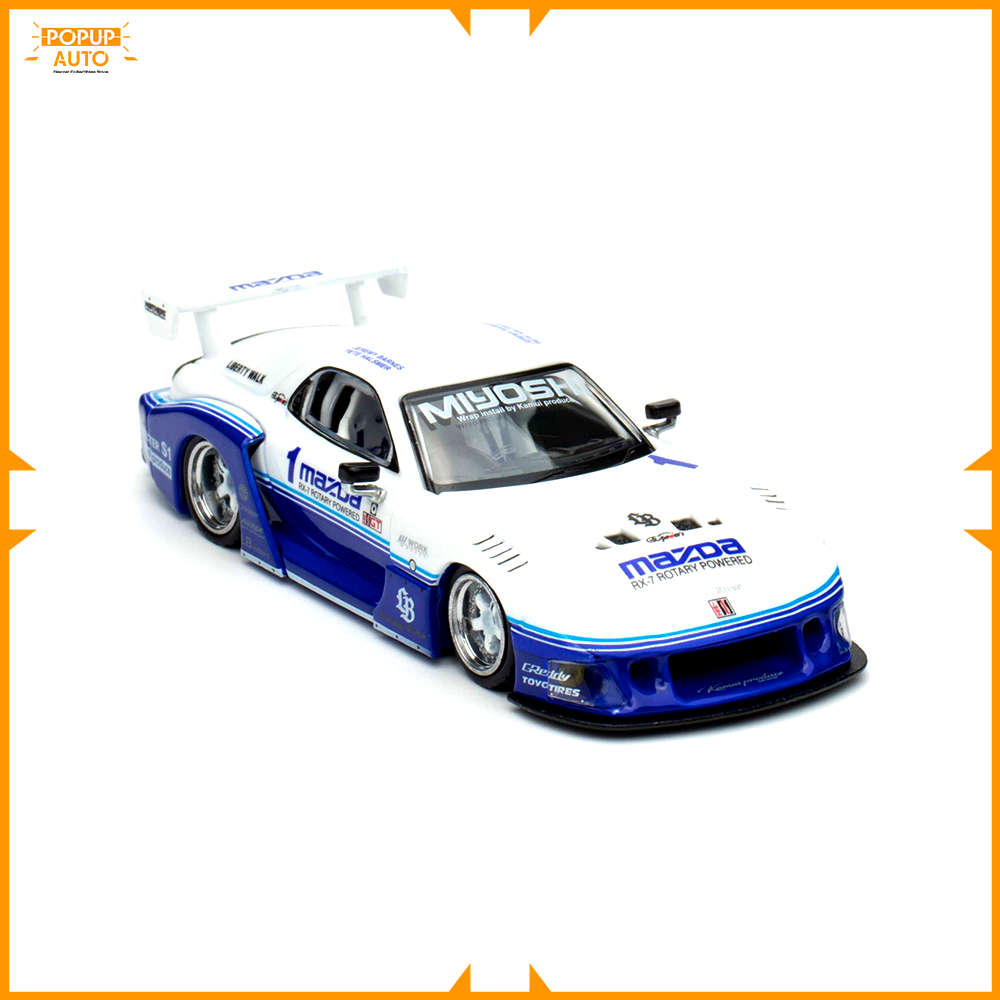 Inno64 1:64 Mazda RX7 FD3S LB Super Silhouette RHD 1 White and Blue ...