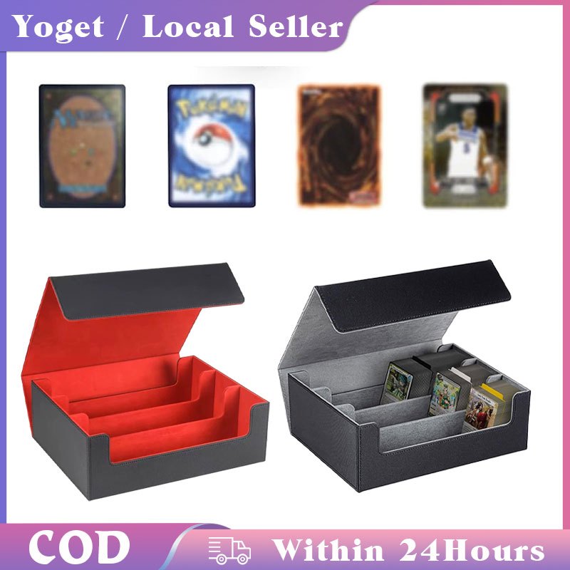 PU Leather 3 Rows Card Deck Box / 1800+ Cards Storage Box / Pokemon TCG ...