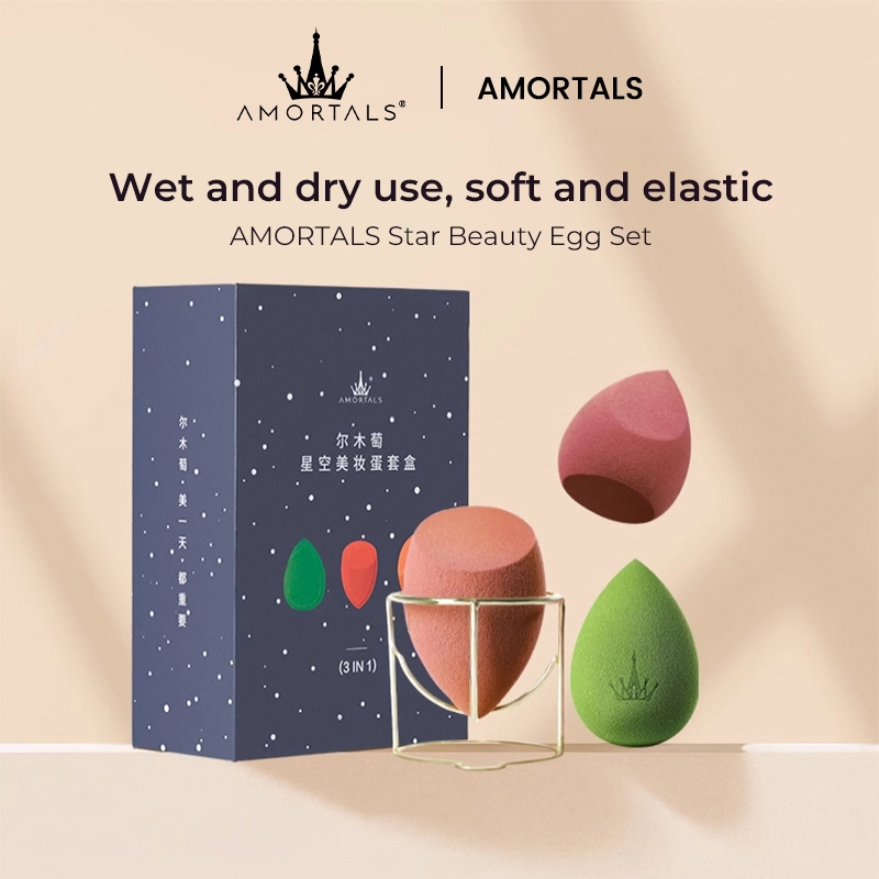 AMORTALS Airspace Beauty Makeup Sponge Set 尔木萄空域化妆海绵美妆蛋套装 | Shopee Malaysia
