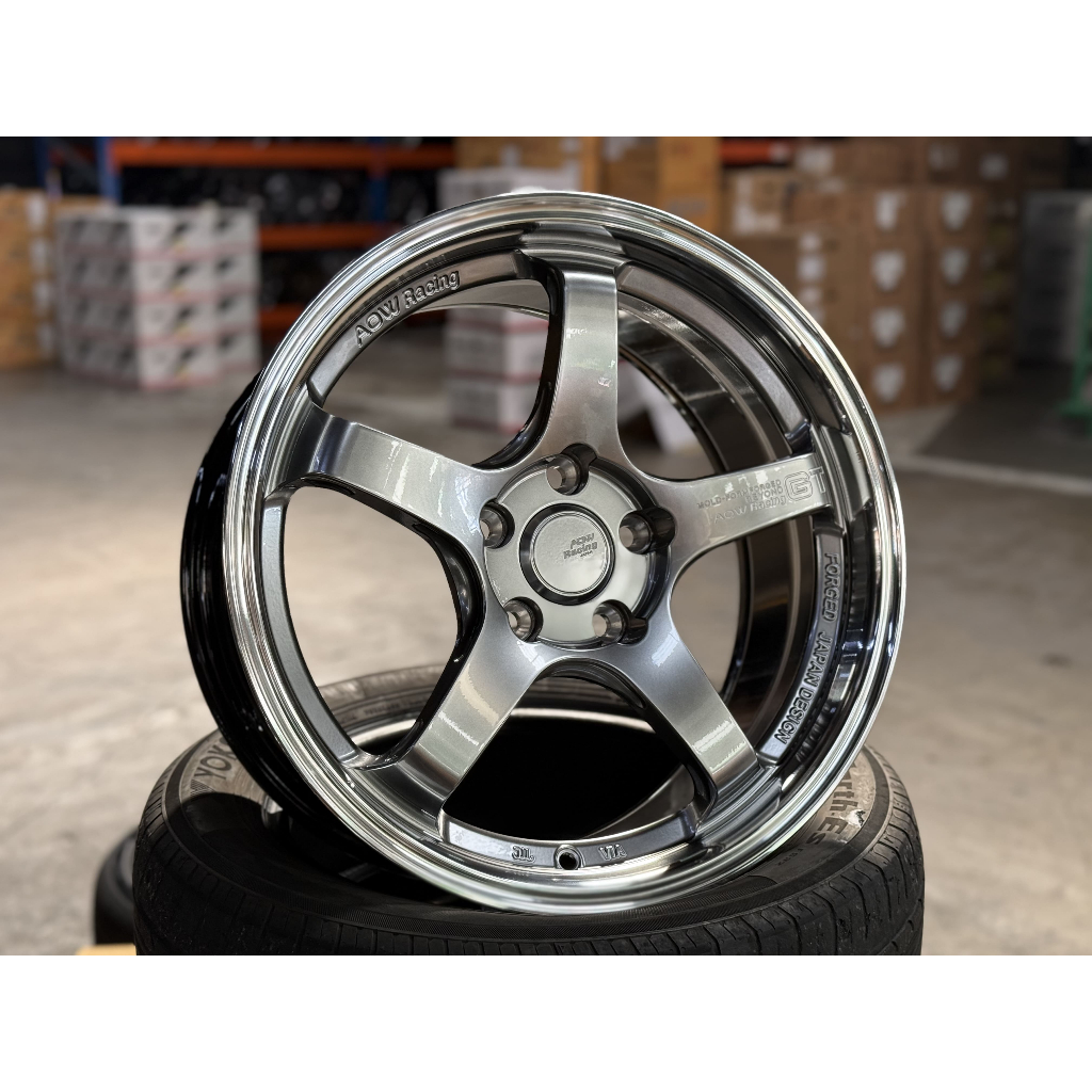 NEW 17X7.5J AOW GT Rim (set of 4) Hyper Black 4X100 for Vios Yaris City Jazz Myvi Ativa Mazda 2 ...