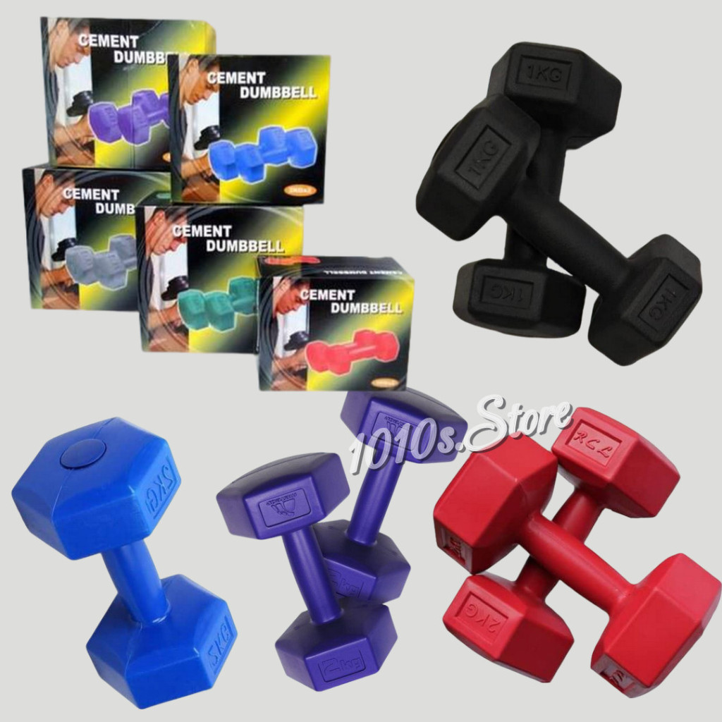 2PCS/1 PAIR Vinly/Cement Dumbbell weight 1kg/2kg/2.5kg/3kg/4kg/5kg indoor exercise dumbell ...