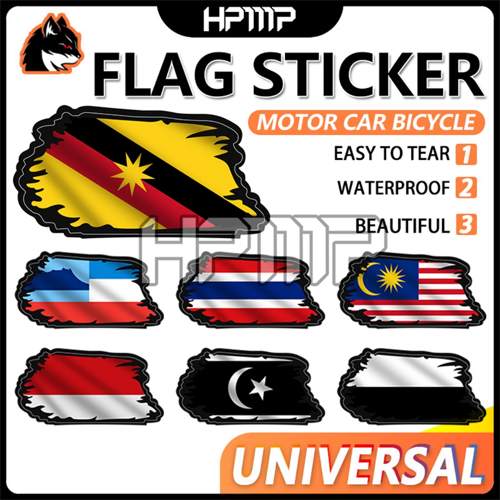 Flag Stickers Flag Bendera Sticker Mini State Stickers Malaysia ...