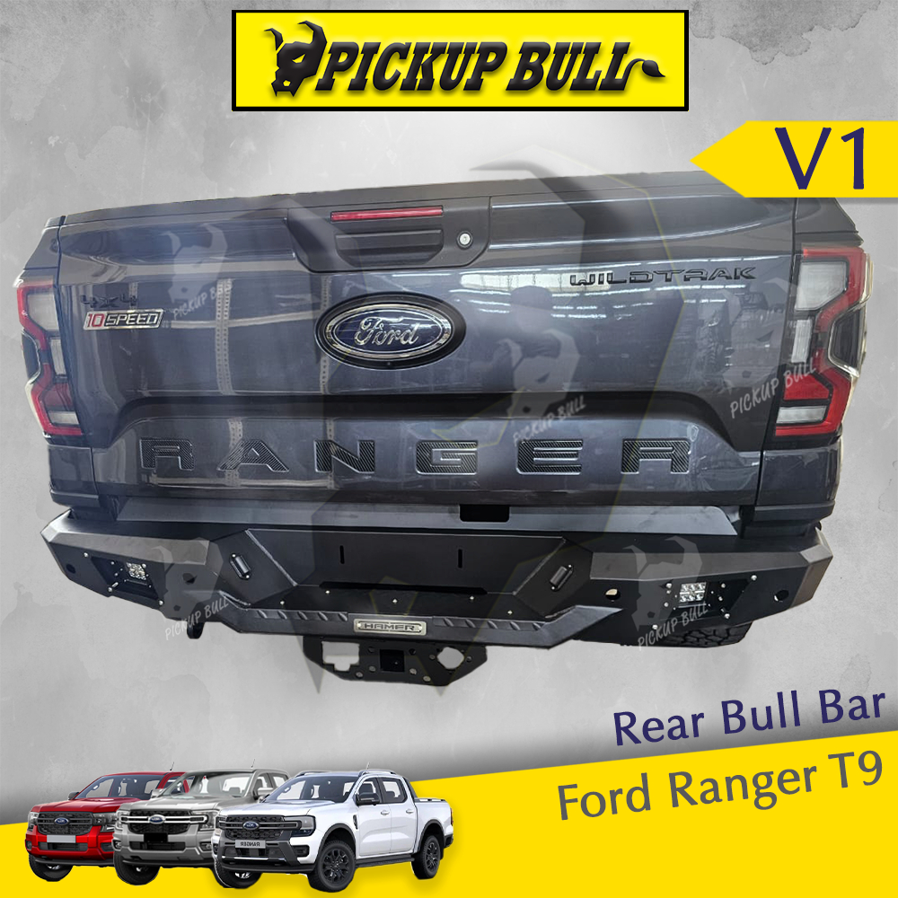 Ford Ranger T9 Rear Bull Bar V1 Ranger Bumper Besi Belakang | Shopee ...
