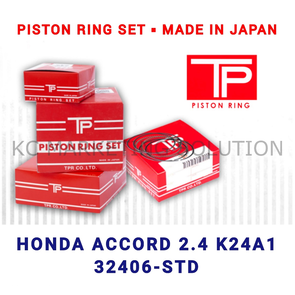 TP Piston Ring Set (Size 32406-STD) Honda Accord 2.4 K24A | Shopee Malaysia