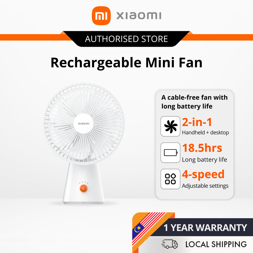 Xiaomi Rechargeable Mini Fan | Shopee Malaysia