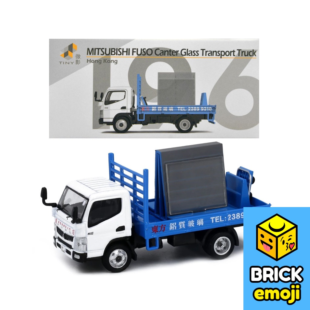 Tiny ATC65883 Mitsubishi Fuso Canter Glass Transport Truck 1/64 ...