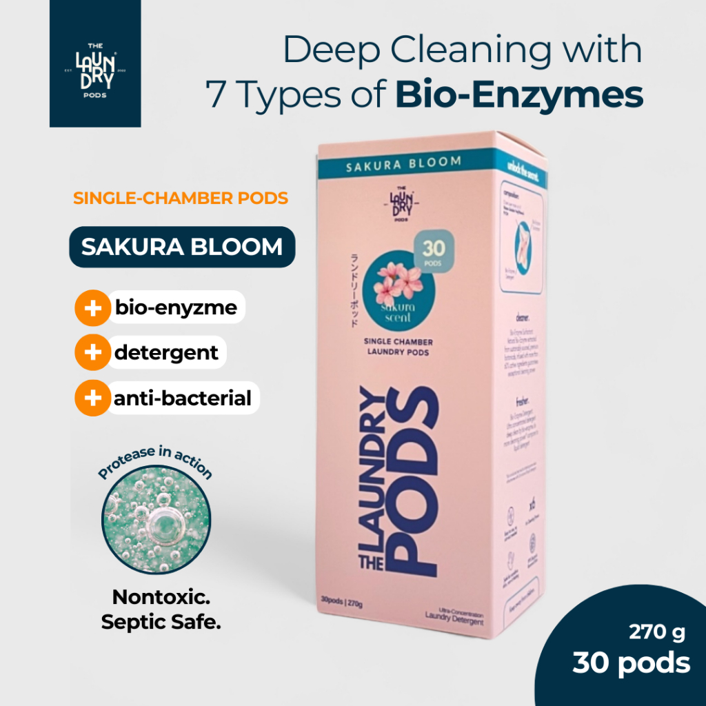 THE LAUNDRY PODS Single-Chamber Laundry Capsules With Bio-Enzymes ...