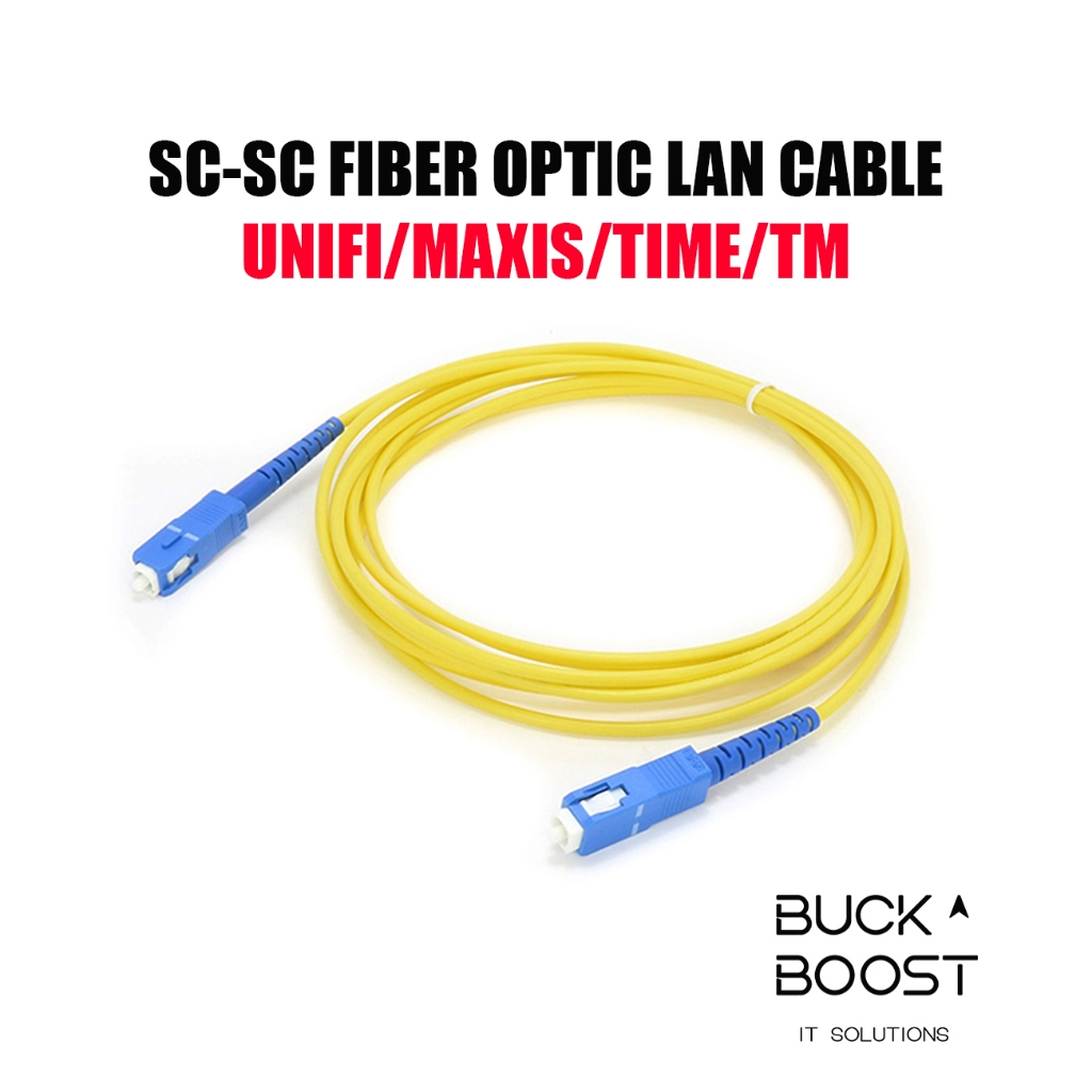 SC-SC PC/UPC Fiber Optic Patch Cord Cable for UNIFI/MAXIS/TIME MODEM (1 ...