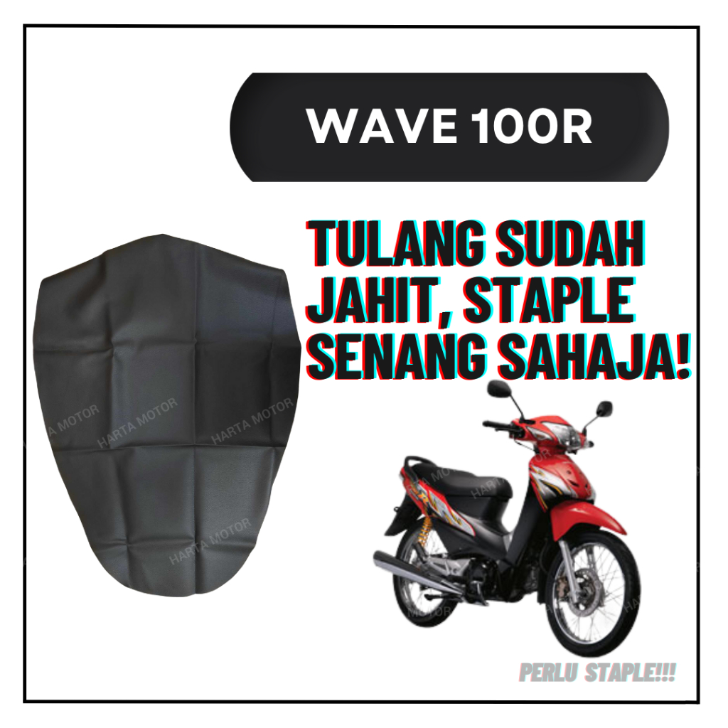 HONDA SEAT COVER W100R WAVE 100R - KAIN SARUNG KUSYEN KULIT LICIN ...