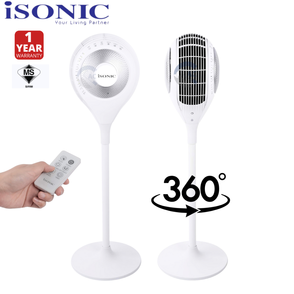 Isonic Tower Fan | Stand Fan | Oscillation Fan | IDF-AT0800F (White ...