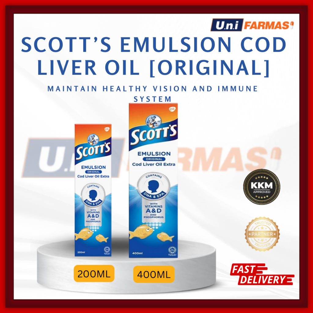 SCOTT'S EMULSION ORIGINAL FLAVOUR 200ML/400ML | Shopee Malaysia