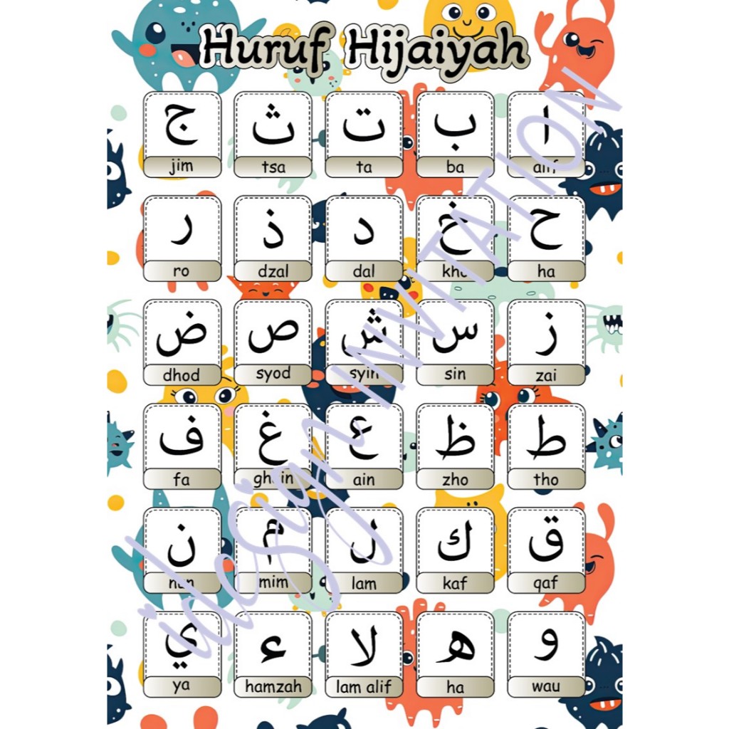 Huruf Hijaiyah Alif Ba Ta (SOFTCOPY 1 PAGE A4) | Shopee Malaysia