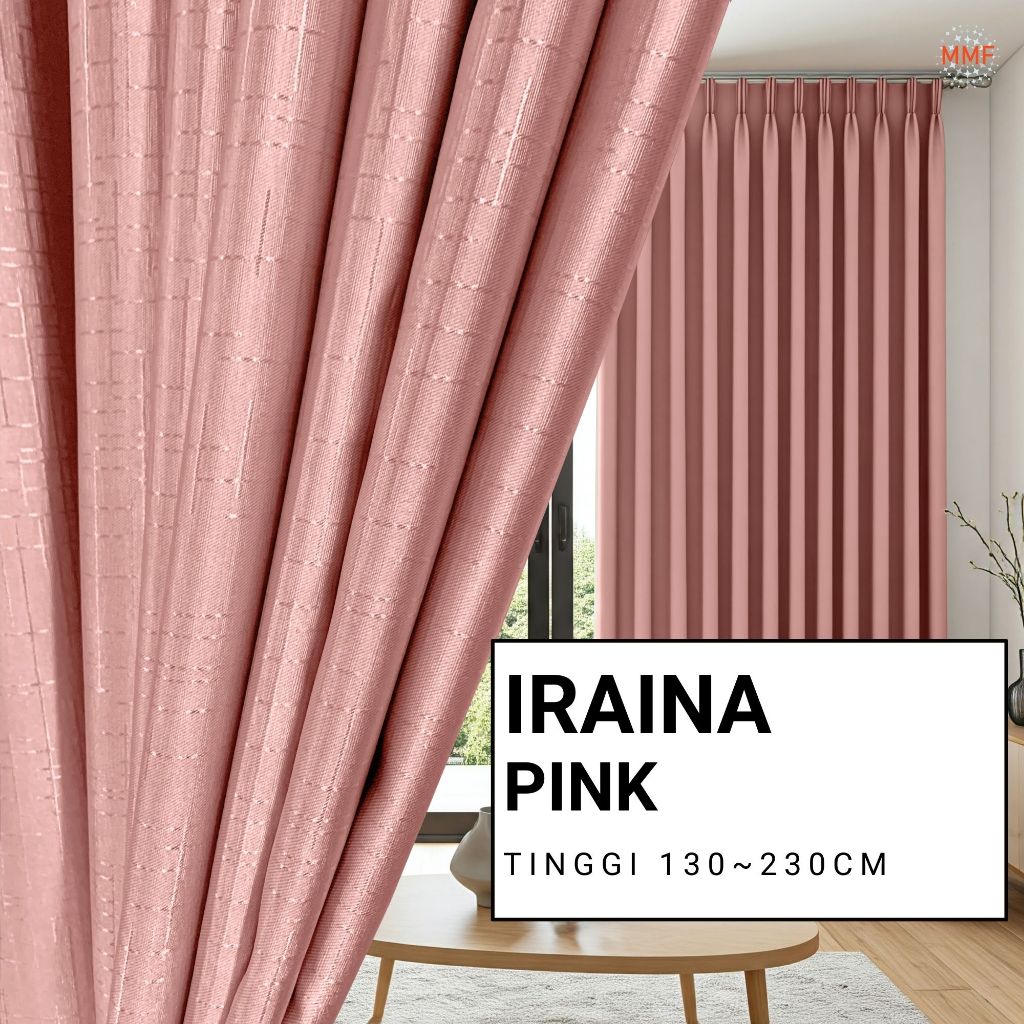 Iraina - Langsir 80% Blackout Hook/Ring 3D Amboss Corak Kilat Warna ...
