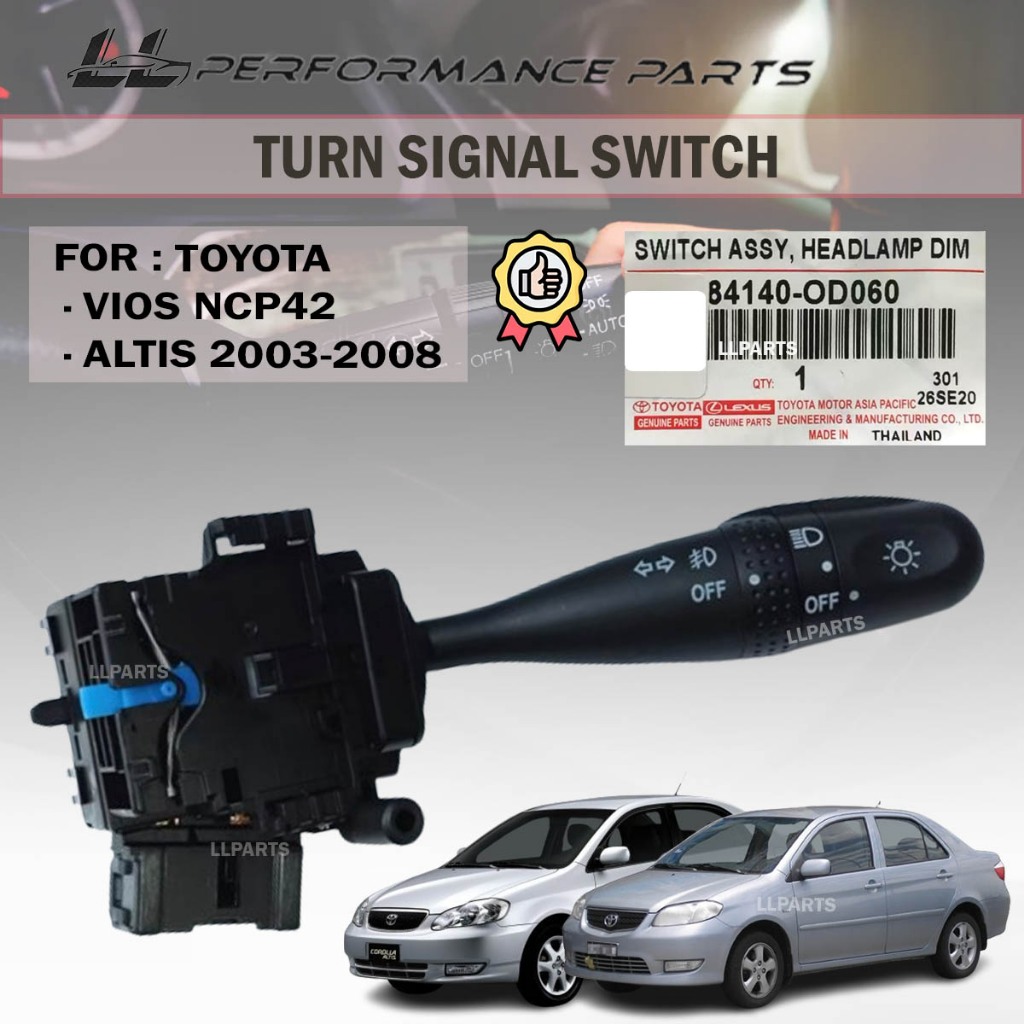 Original Toyota Vios NCP42 / Altis 2003-2008 Turn Signal Switch Suis Lampu Light Tukar Arah Fog ...