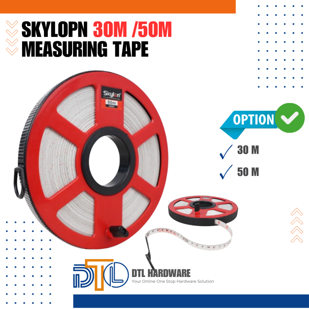 Skylon Fiber Glass Long Measuring Tape 30m/50M | Shopee Malaysia
