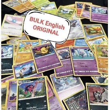 [BULK] ENGLISH (50Pcs) Original Pokémon Card Game TCG 100% Original ...