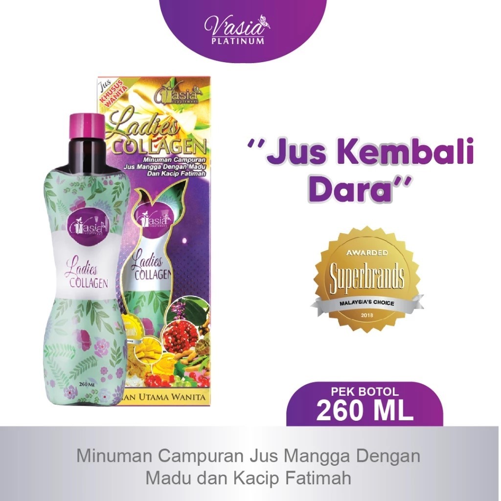 V'ASIA LADIES COLLAGEN BOTOL - Jus Jamu Moden Khusus Kesihatan Dalaman ...